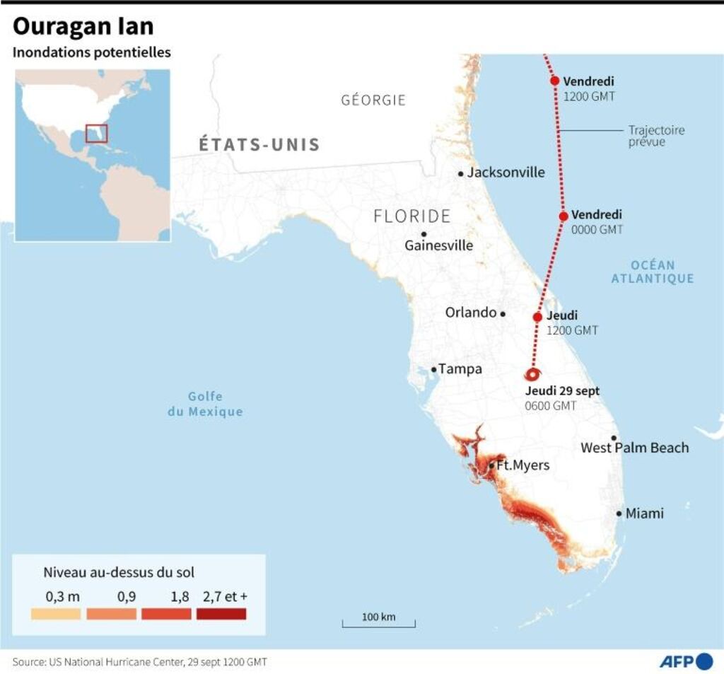 La Floride compte ses morts après l'ouragan Ian, qui se renforce à nouveau