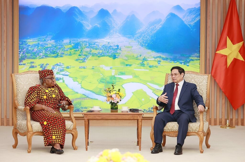 Le Premier ministre Pham Minh Chinh reçoit la directrice générale de l'OMC
